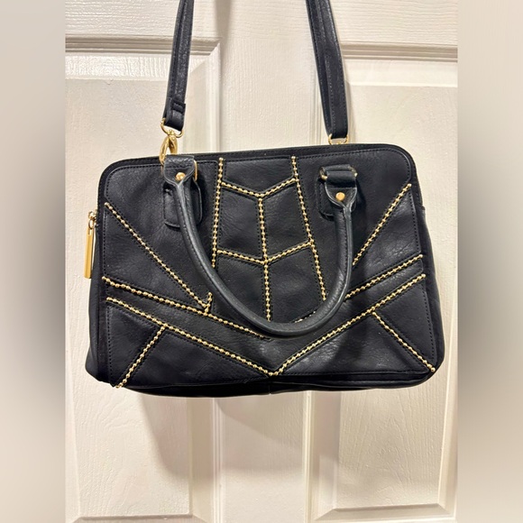 Big Buddha | Bags | Big Buddha Wide 3section Satchel Black Faux Leather ...